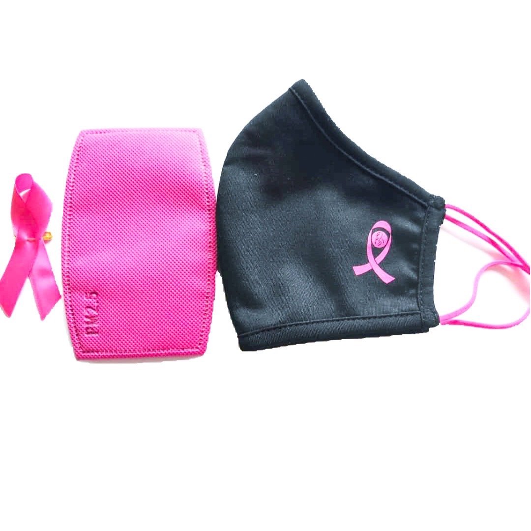 The Breast Cancer Society of Canada Pink Ribbon Face Mask